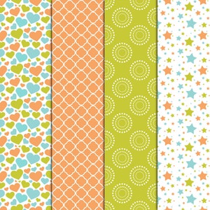 Playful Pastel Spring Patterns, Digital Paper, 20 Digital Papers (12 ...