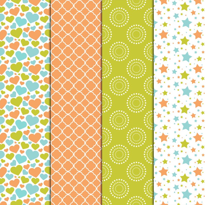 Playful Pastel Spring Patterns Digital Paper 20 Digital | Etsy