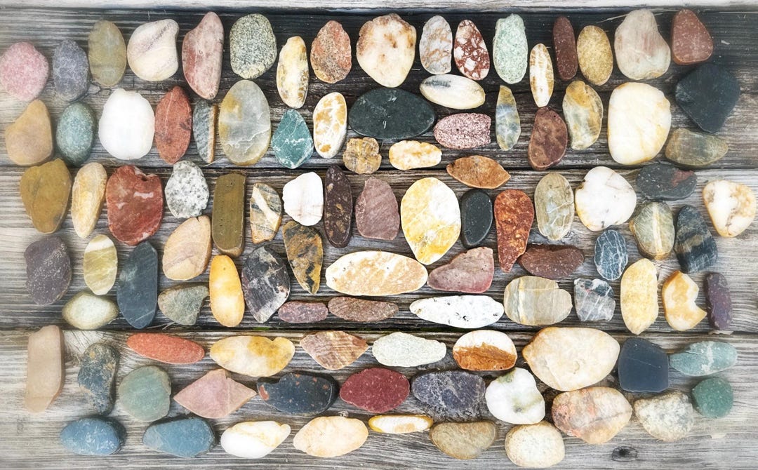 Mosaic River Rock Tiles, River Rocks, Sliced River Rocks, Rocks for ...
