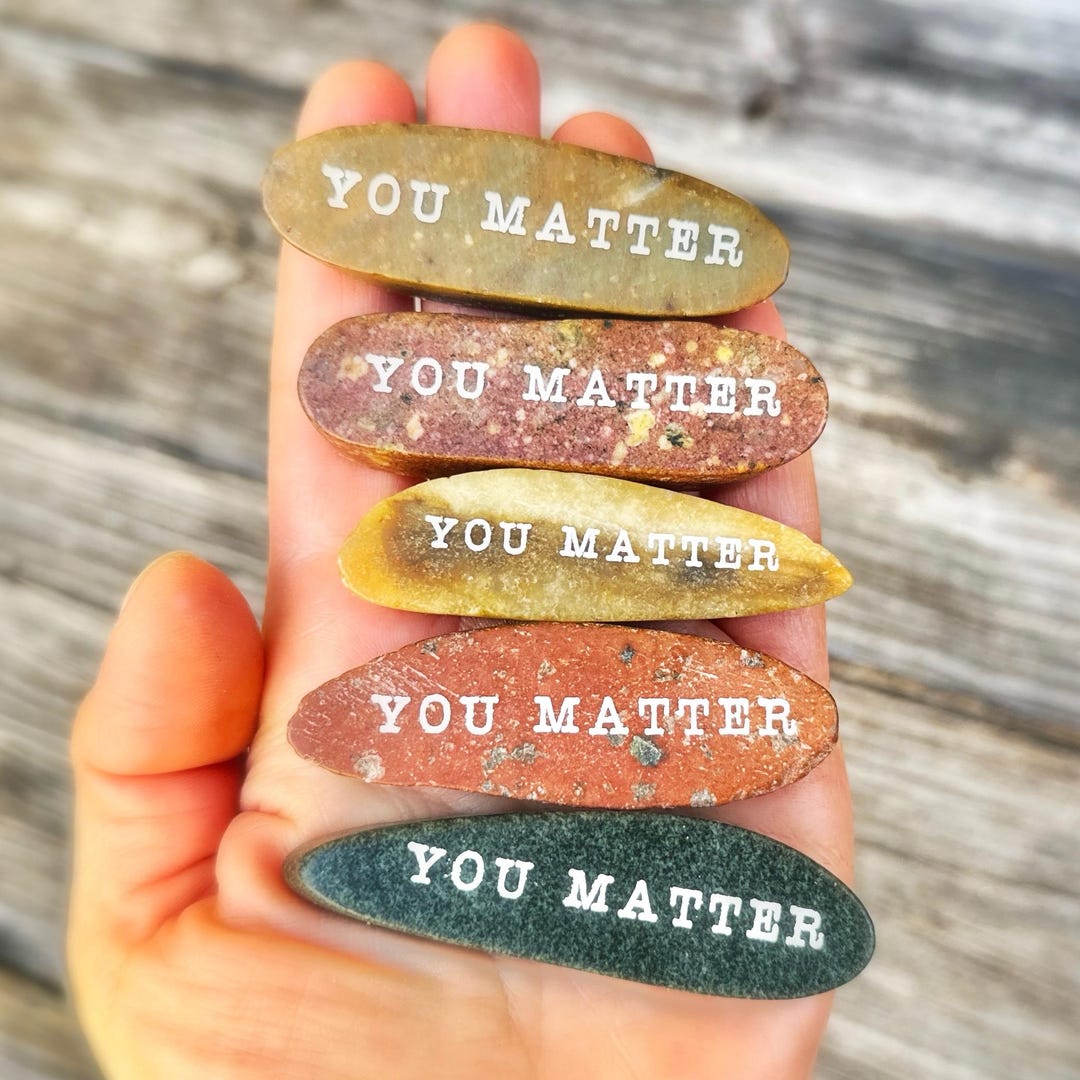 Word Stones, Engraved River Rocks, Inspirational Word Stones ...