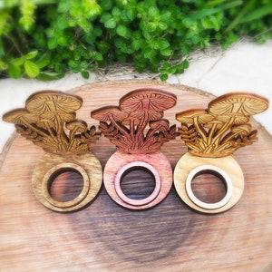 Sphere Holder Display Stand, Wood Mushroom Sphere Holder, Sphere Stand ...