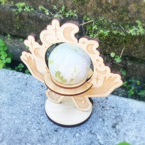 Large Celestial Moon Sphere Stands, Moon Sphere Holder Display Stand ...