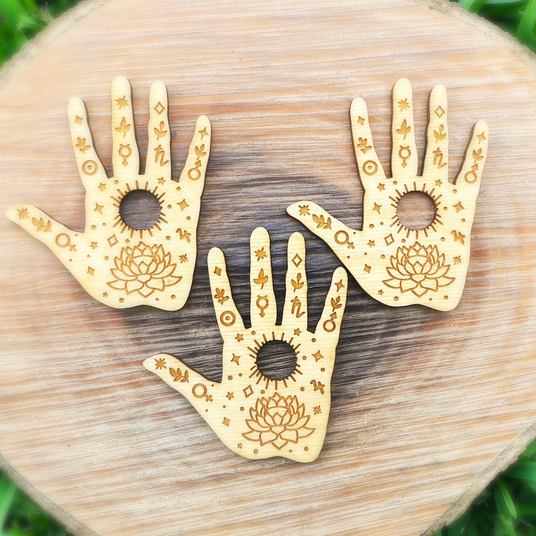 Mystical Palm Wood Sphere Holders, Sphere Display Stands, Witchy Sphere ...