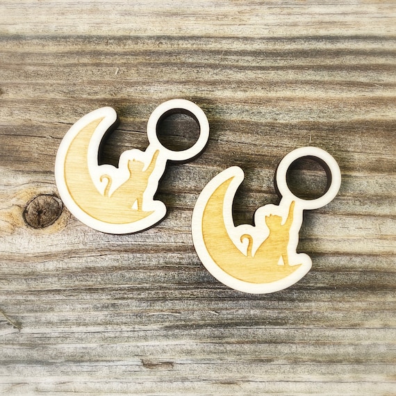Mini Moon and Cat Sphere Stands Sphere Stands Birch Wood - Etsy