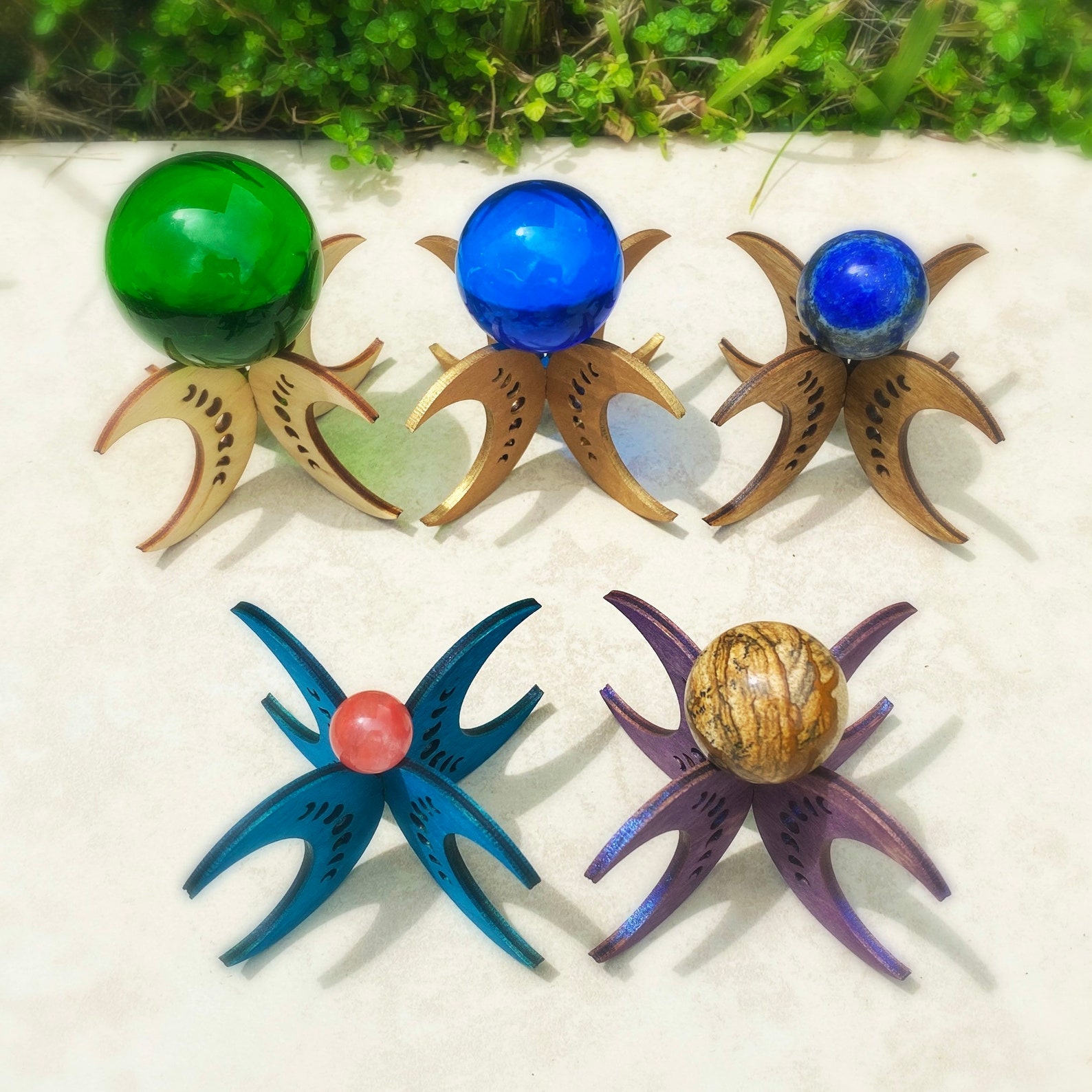 Interlocking Moon Sphere Stands Moon Phase Sphere Holder | Etsy