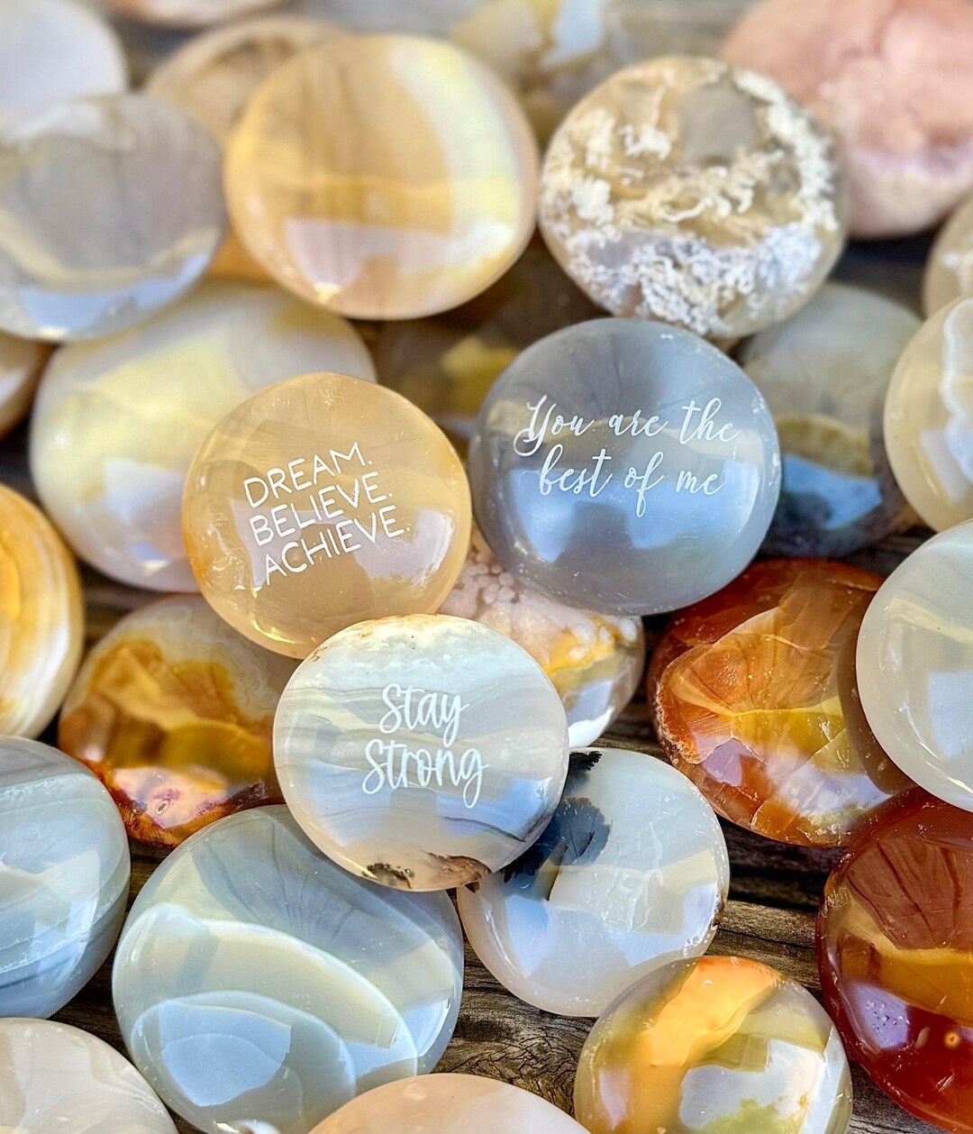 Personalized Laser Engraved Rocks, Engraved Agate Stones, Custom ...