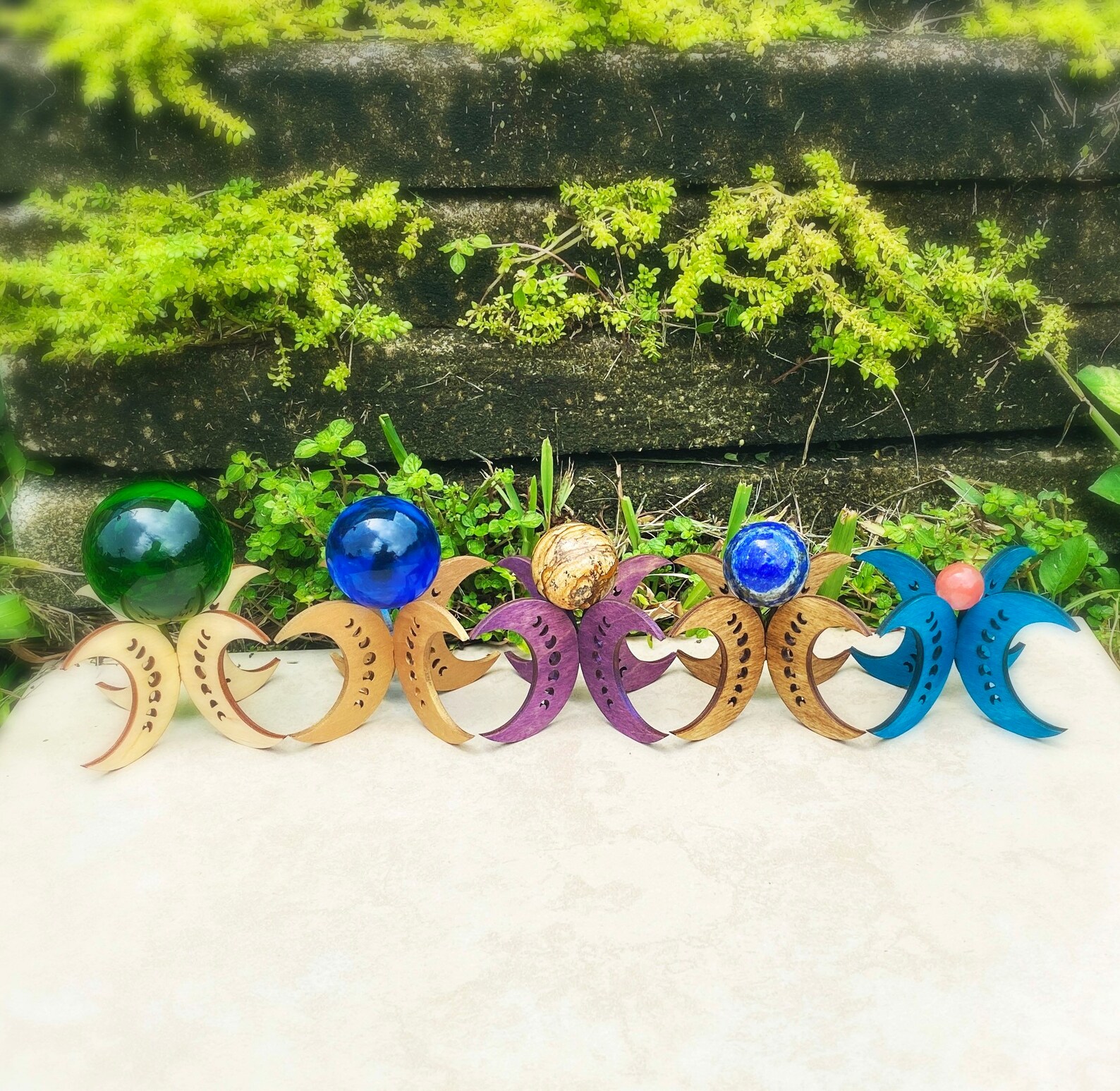 Interlocking Moon Sphere Stands Moon Phase Sphere Holder | Etsy