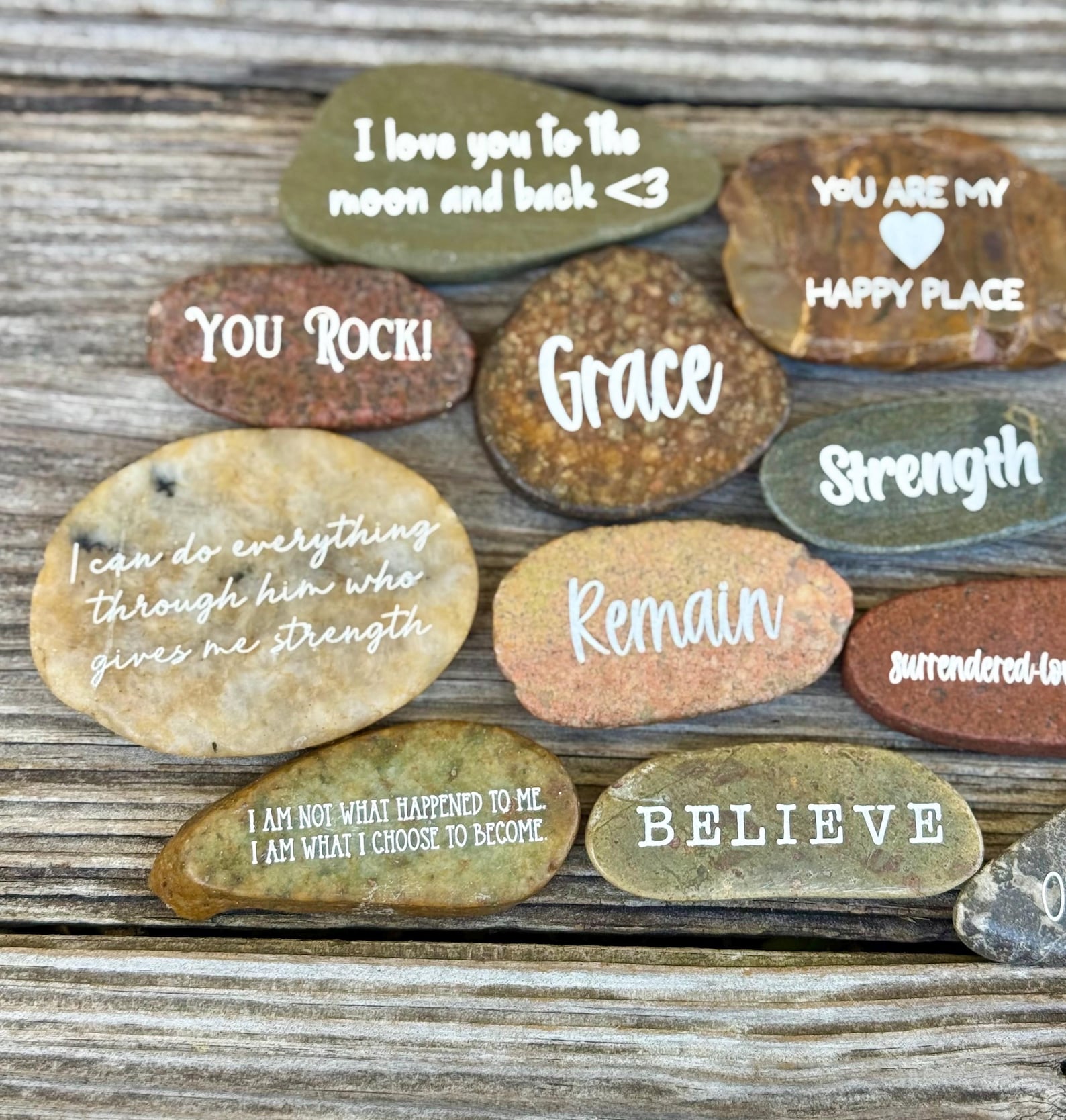Engraved Rocks, Word Stones, Personalized Custom Engraved River Rocks ...
