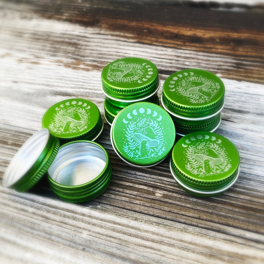 Mushroom Moon Phases Laser Engraved Tin Box Container, Tin Box ...