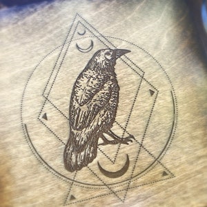 Celestial Raven Trinket Dish Tray, Raven Decor, Raven Tray, Crystal ...