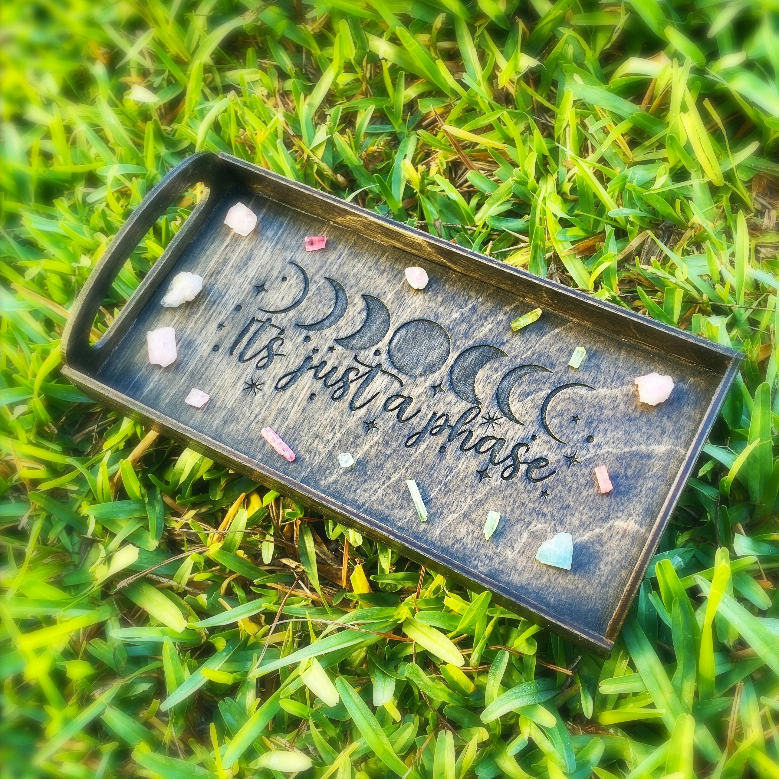 Mini Its Just a Phase Moon Phases Tray Crystal Tray Crystal | Etsy