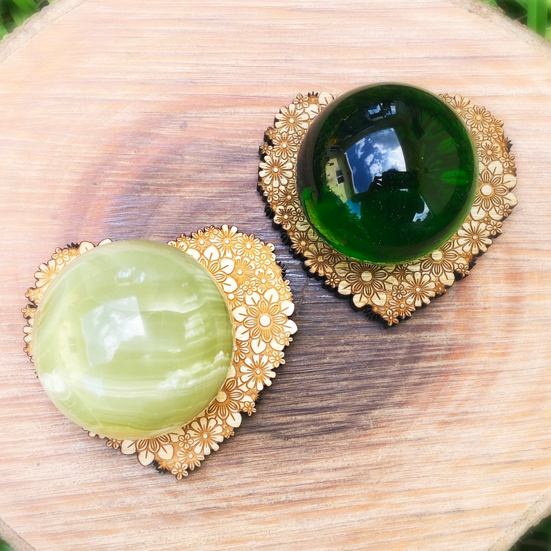 Floral Heart Sphere Holders Sphere Display Stands Heart | Etsy