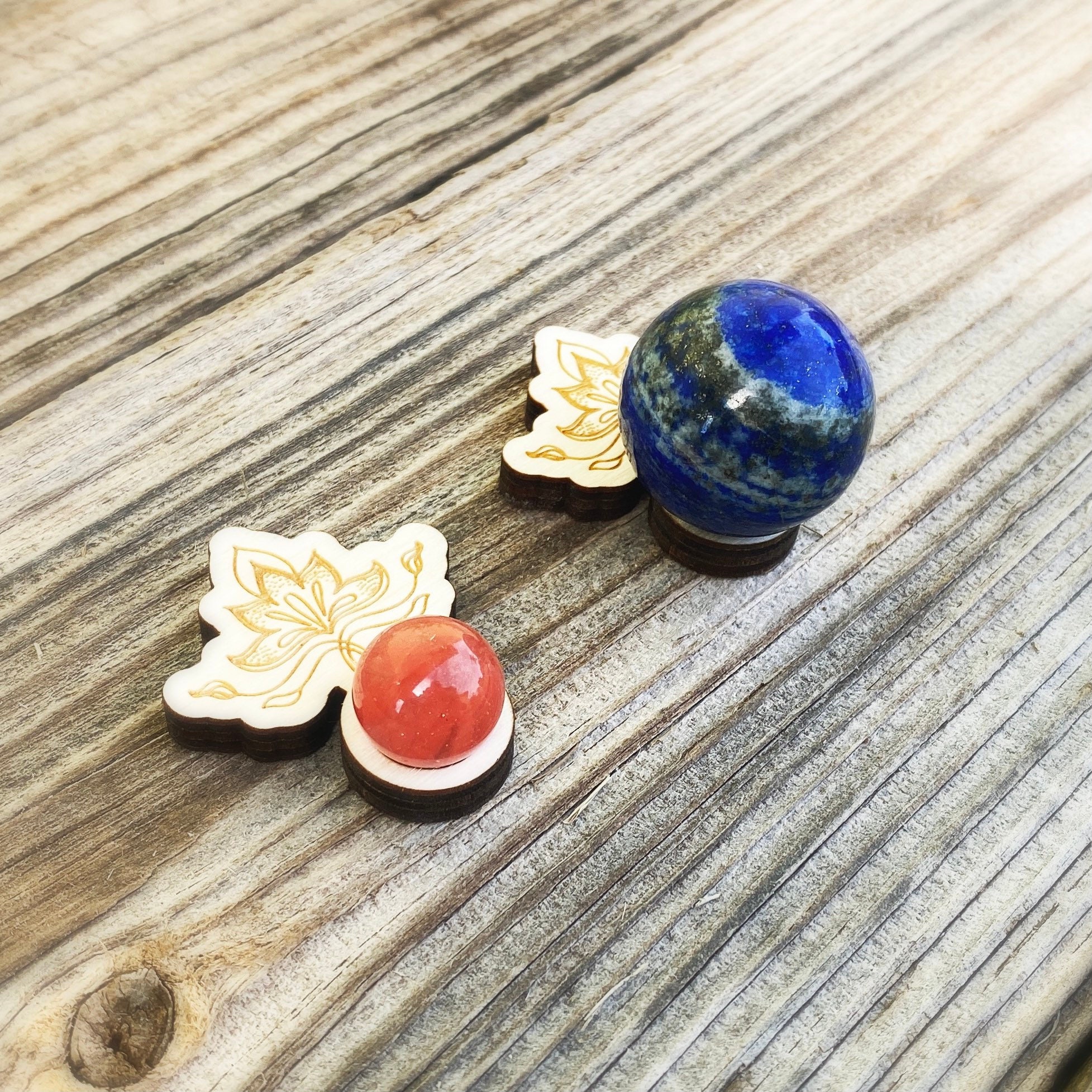Mini Lotus Sphere Stands Sphere Stands Birch Wood Sphere - Etsy