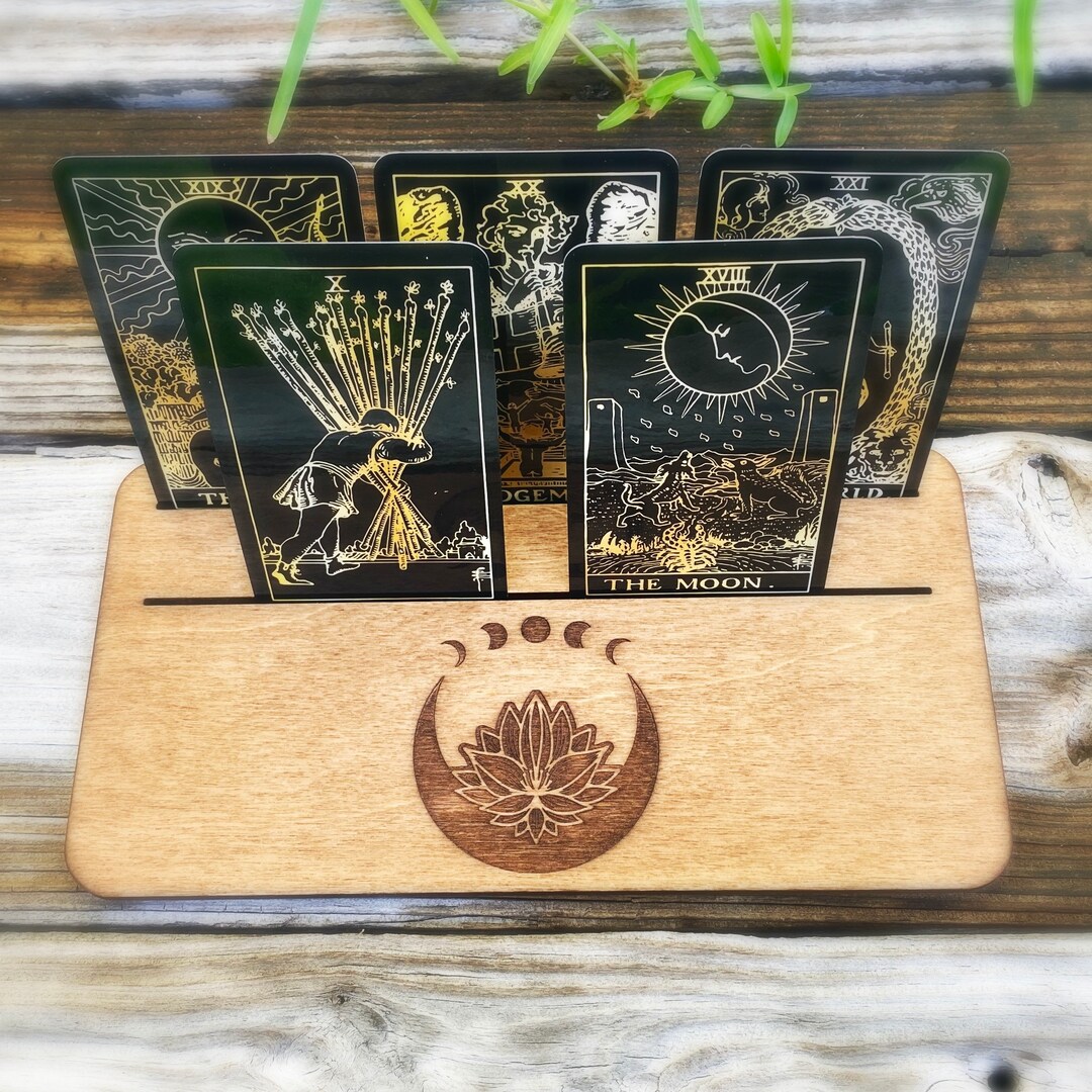 Large Tarot Card Stand, Tarot Card Holder, Tarot Card of the Day Stand ...