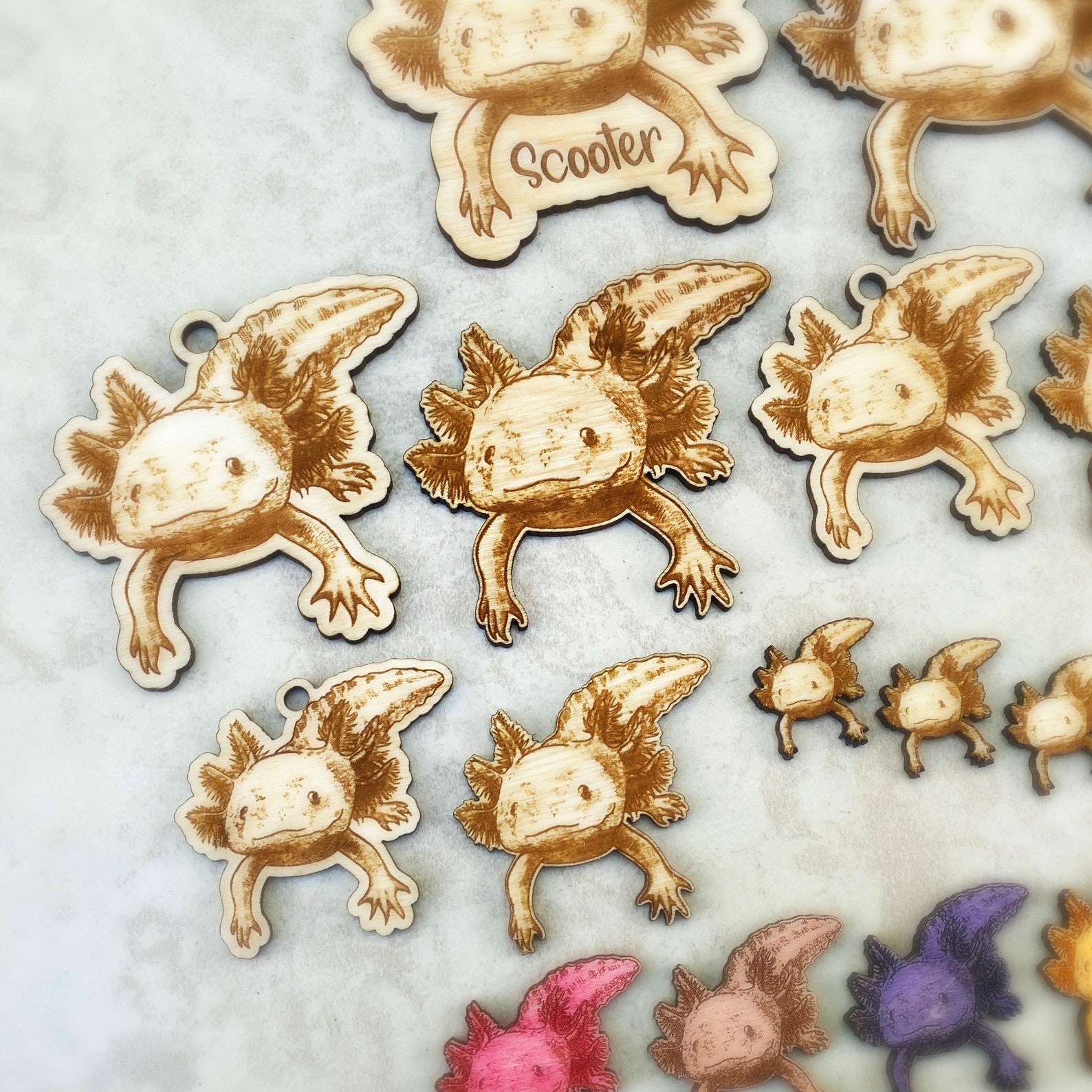 Laser Cut Wood Axolotl Ornament Cutout Decoration Axolotl - Etsy