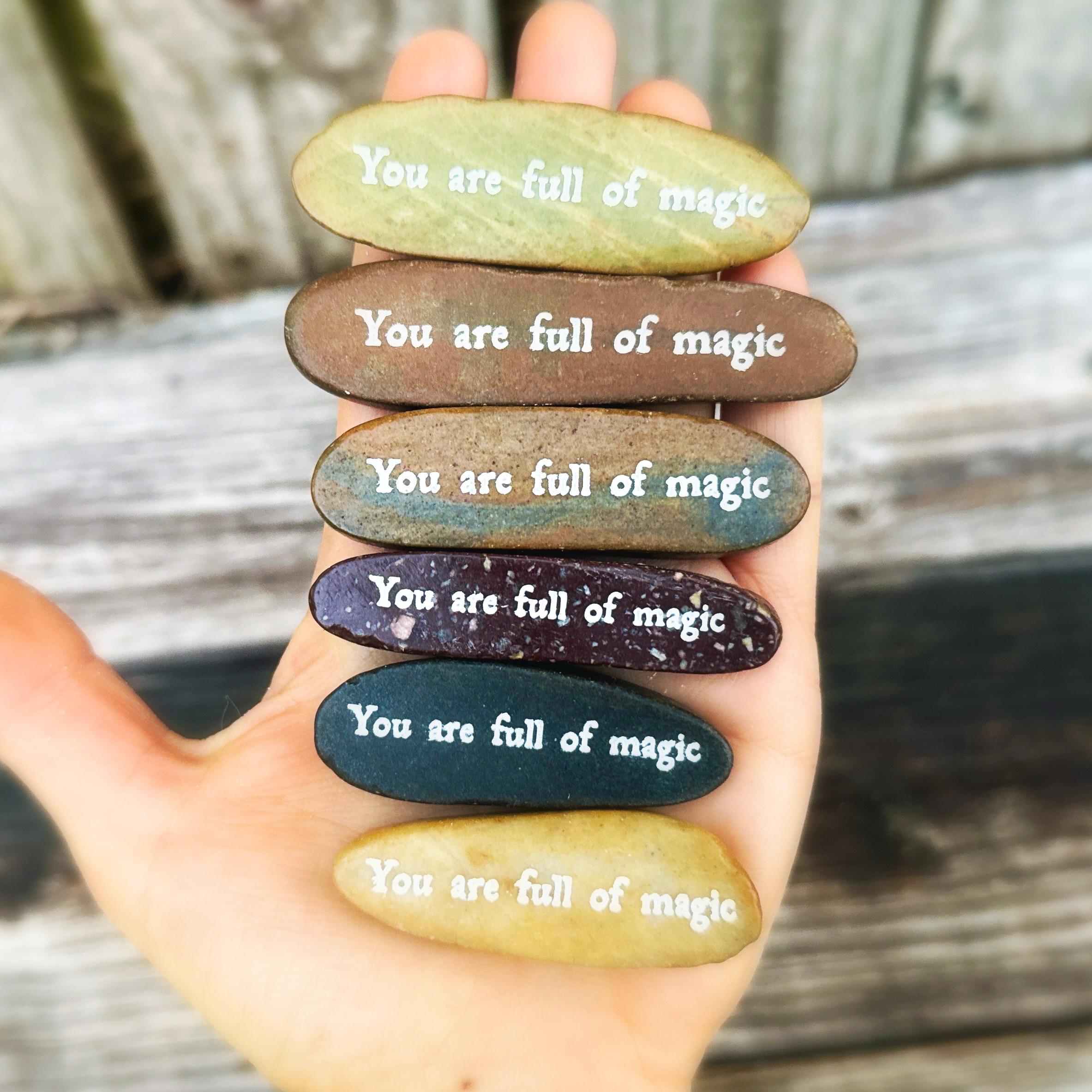 Word Stones, Engraved River Rocks, Inspirational Word Stones ...