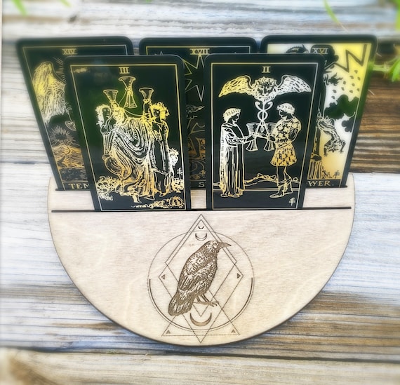 Large Tarot Card Stand Tarot Card Holder Raven Tarot Card - Etsy