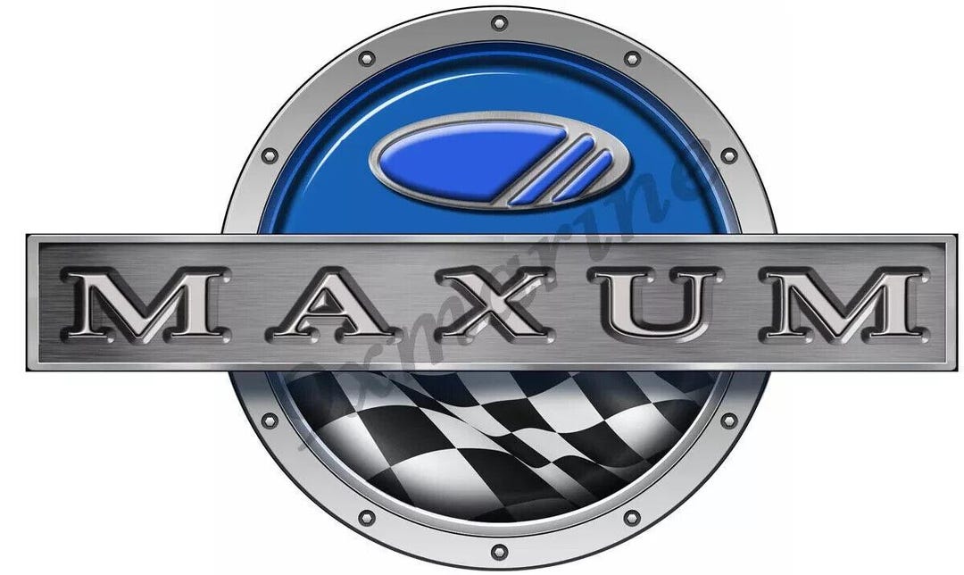 Maxum Classic Racing Blue Round Vinyl Decal Boat Sticker, 10" X 7.5" - Etsy