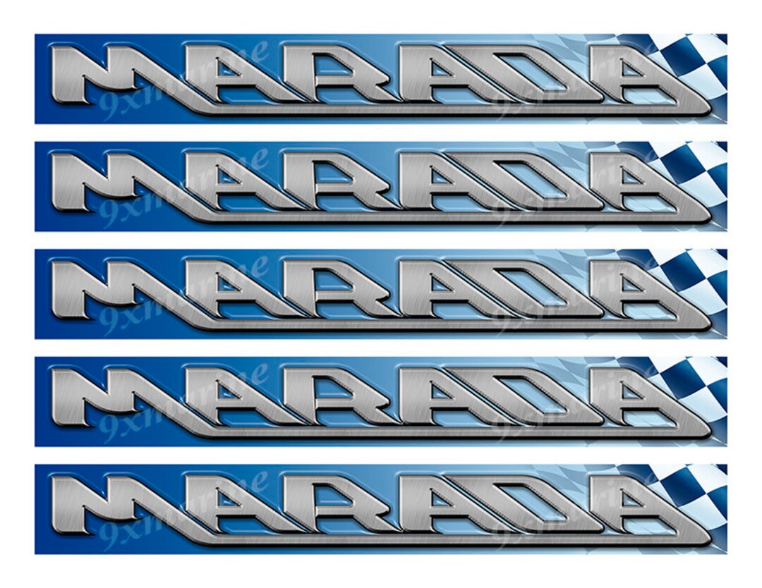 Marada Boat Racing Sticker Set 10x1.5 Each on Waterproof Laminated ...