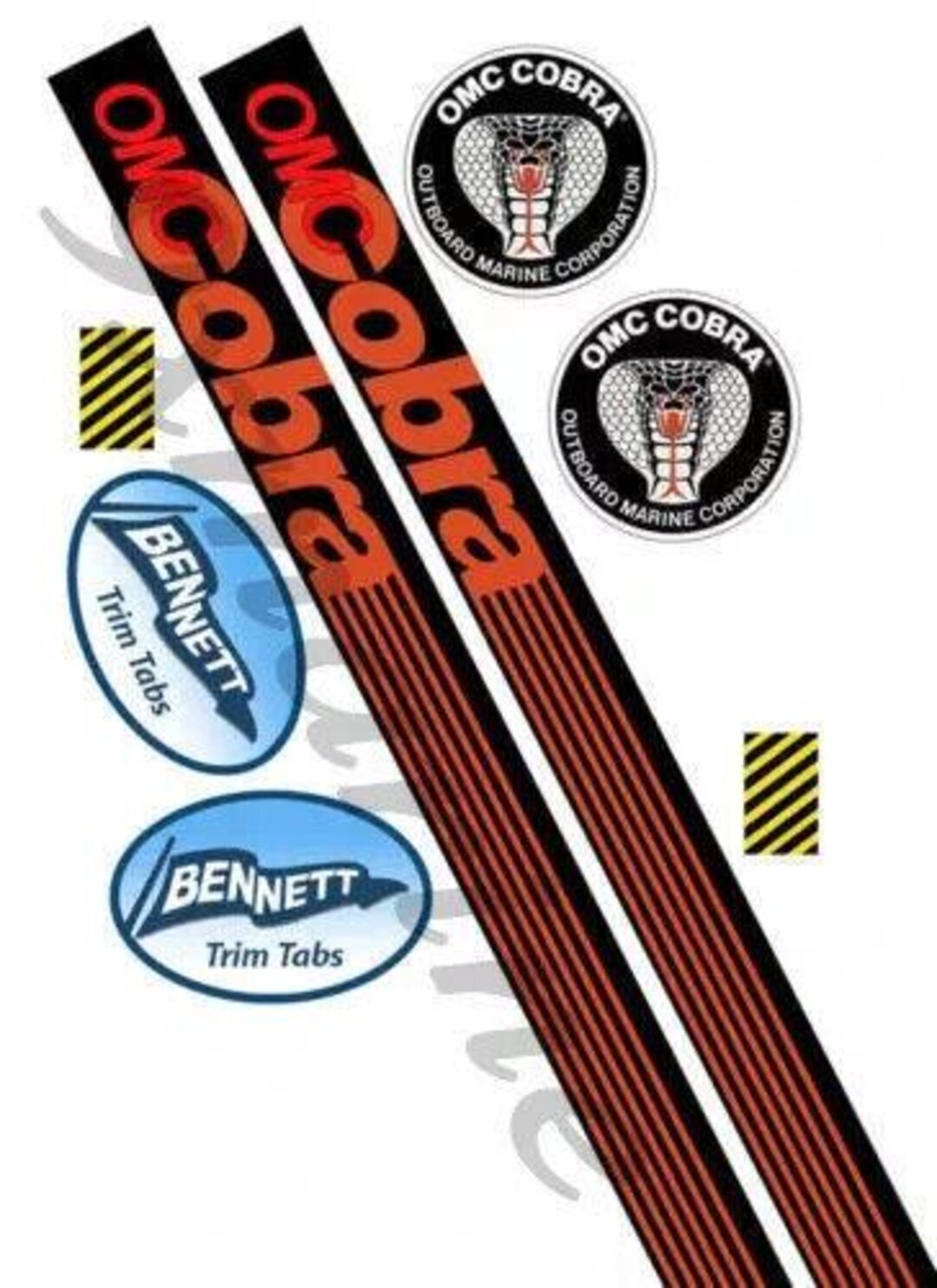 Omc Cobra Stern Dive Sticker Set Vinyl Decal Boat Sticker Set - Etsy
