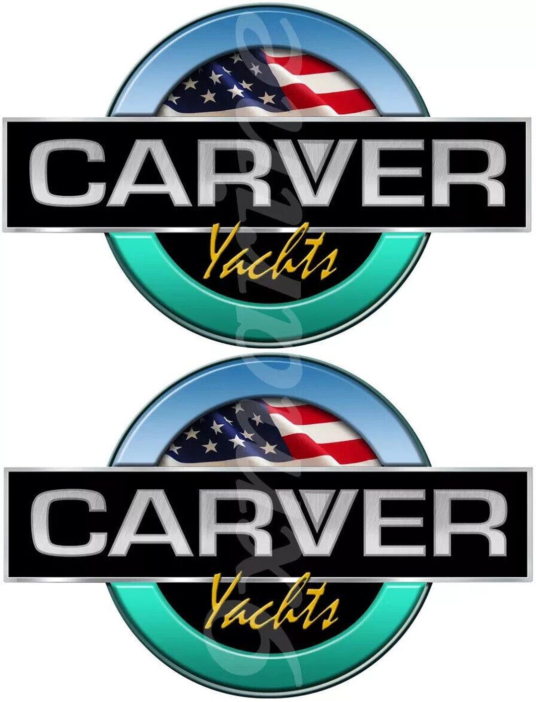 Carver Yachts Round Vinyl Decal Boat Stickers 2 Pc Set, 7.5" X 5 - Etsy