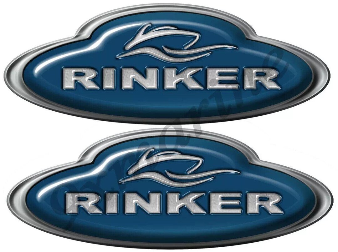 Rinker Blue Oval Vinyl Decal Boat Stickers 2 Pc Set, 10" X 3.5" - Etsy