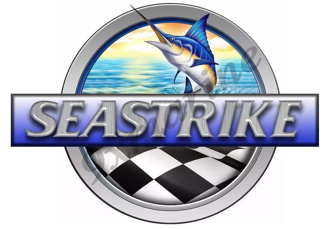 Seastrike Boats Classic Racing Round Vinyl Decal Boat Sticker, 7"x9" - Etsy