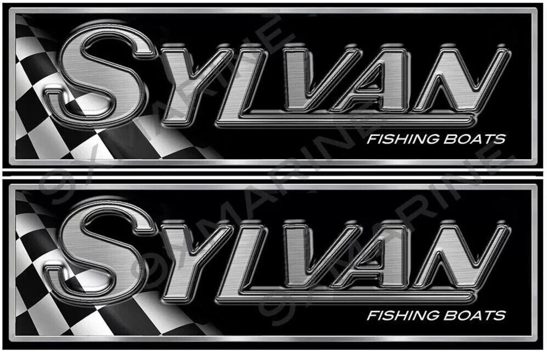 Sylvan Fishing Boats Name Plate Vinyl Decal Boat Stickers 2 Pc Set, 10 ...
