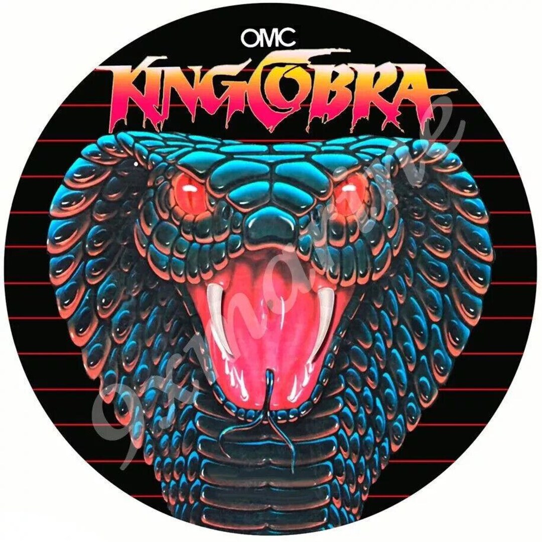 Omc King Cobra Vinyl Decal Boat Stickers, 7" Diameter - Etsy