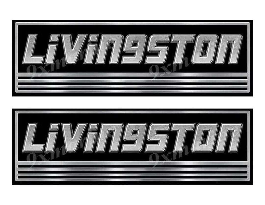 Livingston Name Plate Vinyl Decal Boat Stickers 2 Pc Set, 10" X 3.5" - Etsy