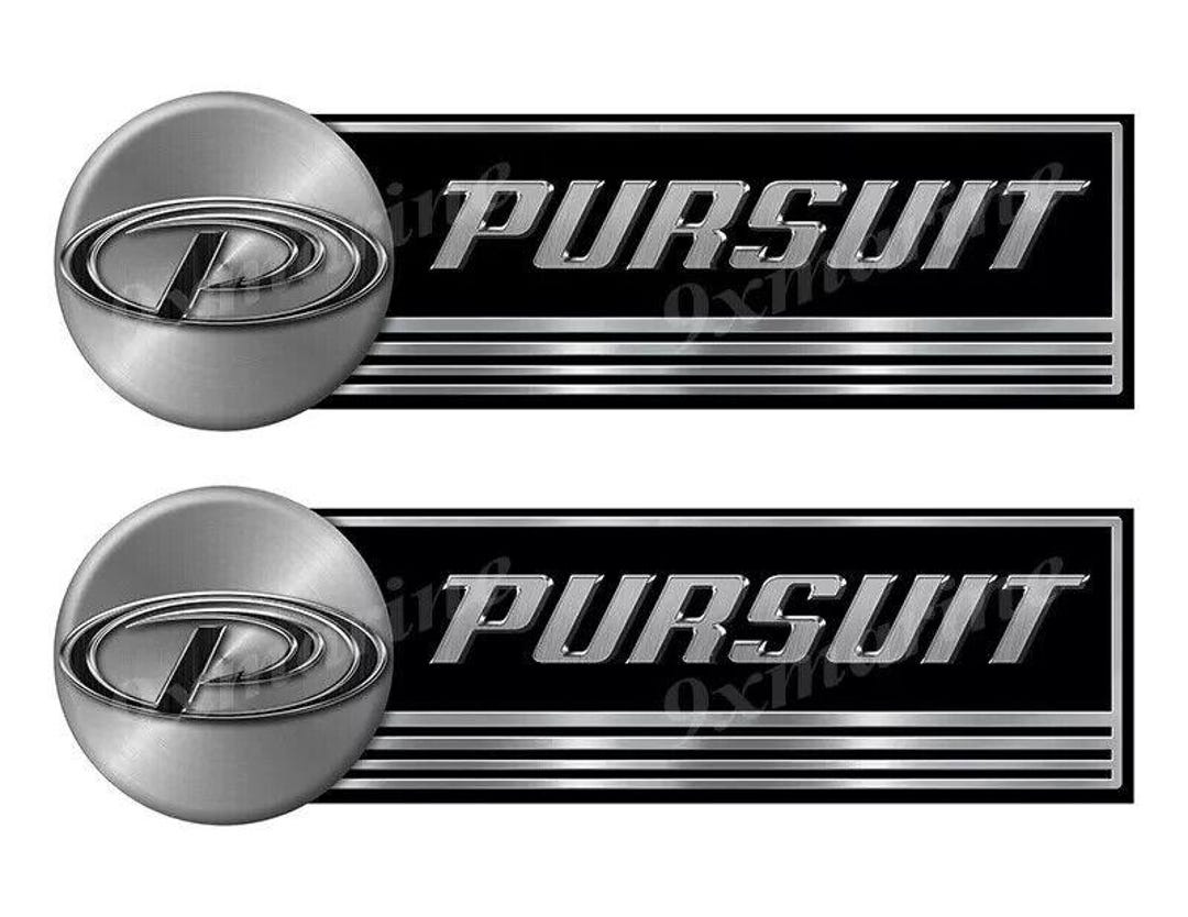 Pursuit Classic Name Plate Vinyl Decal Boat Stickers 2 Pc Set, 10" X 3. ...