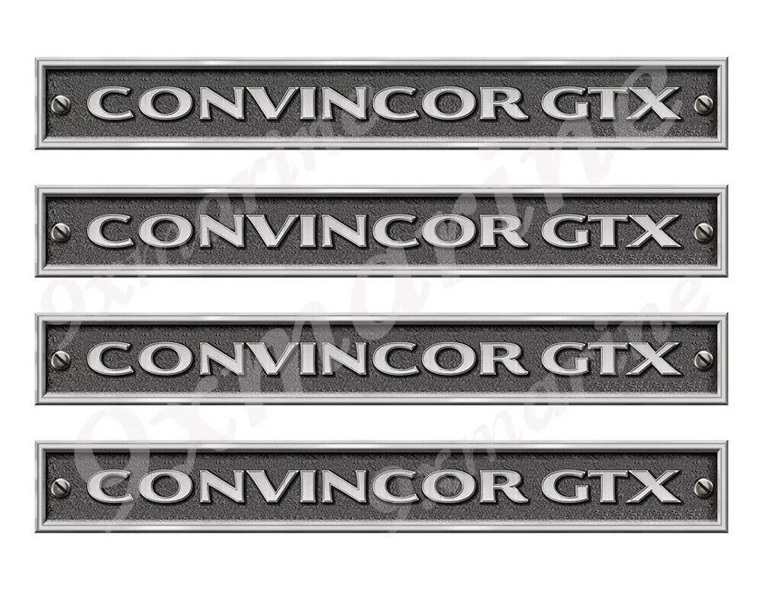 Convincor Gtx Matte Grey Vinyl Decal Boat Stickers, Set of 4, 10" X 1.5 ...