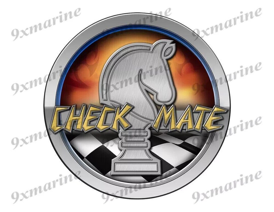 Checkmate Retro 70s Vinyl Decal Boat Sticker, 7.5" Diameter - Etsy