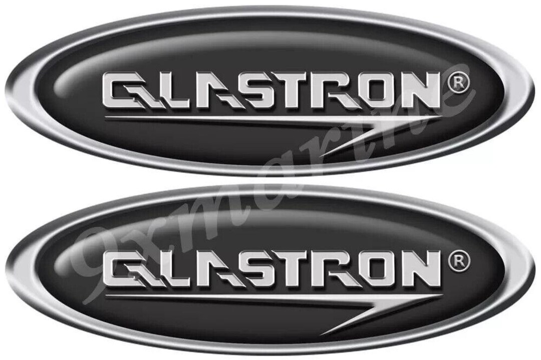 Set of 2 Glastron Classic Oval Vinyl Stickers, Imitated 3d Look, 10" X ...