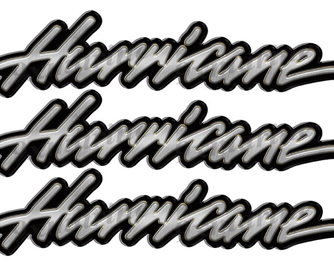 Hurricane Boat Emblems 25 Chrome FREE FAST Delivery DHL Express ...