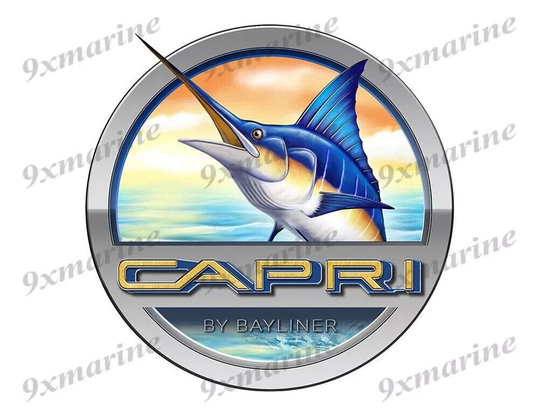 Capri by Bayliner Marlin Vinyl Decal Boat Sticker, 7" Diameter - Etsy