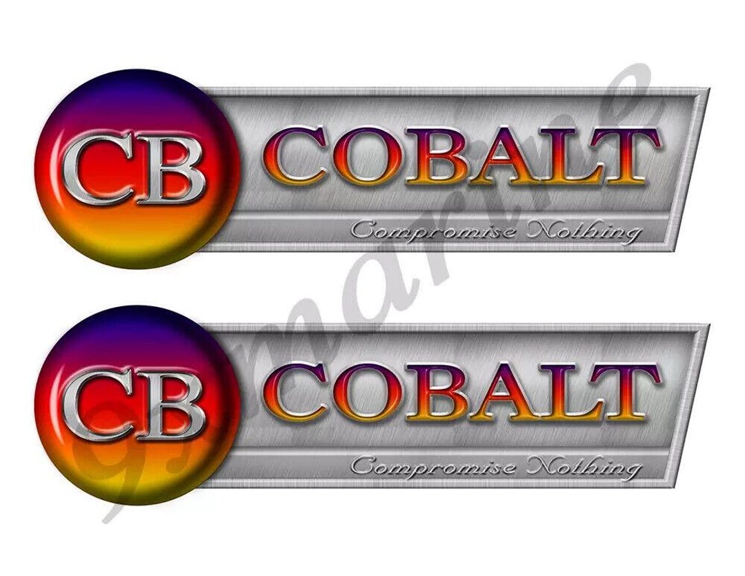 Cobalt Retro Remastered Vinyl Decal Boat Stickers, Set of 2, 10" X 3.5 ...
