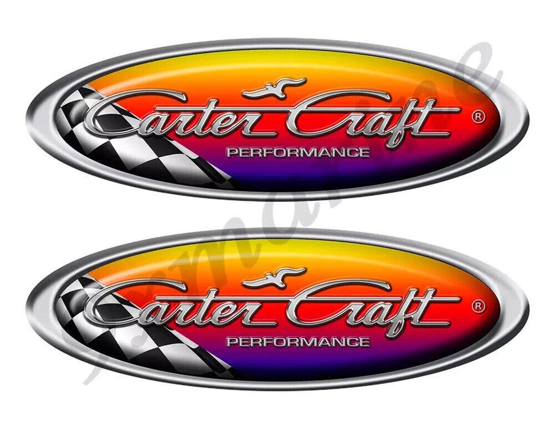 Two Carter Craft Racing Oval Vinyl Stickers, Imitated 3d Appearance, 10 ...