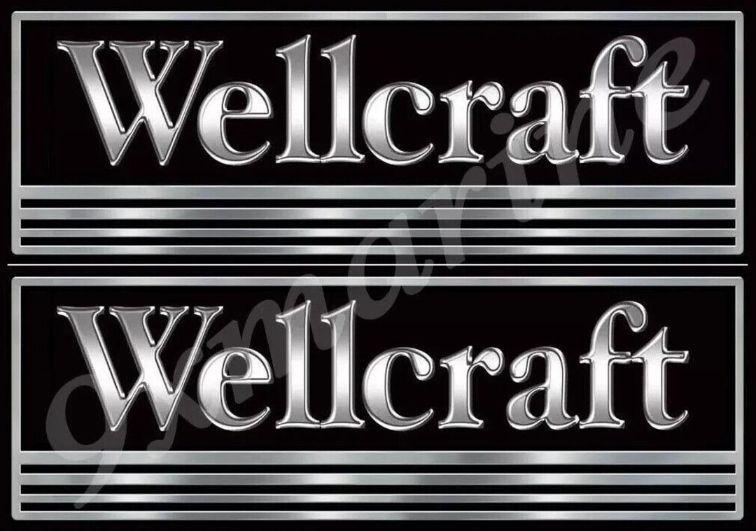 Wellcraft Name Plate Vinyl Decal Boat Stickers 2 Pc Set, 10" X 3.5" - Etsy