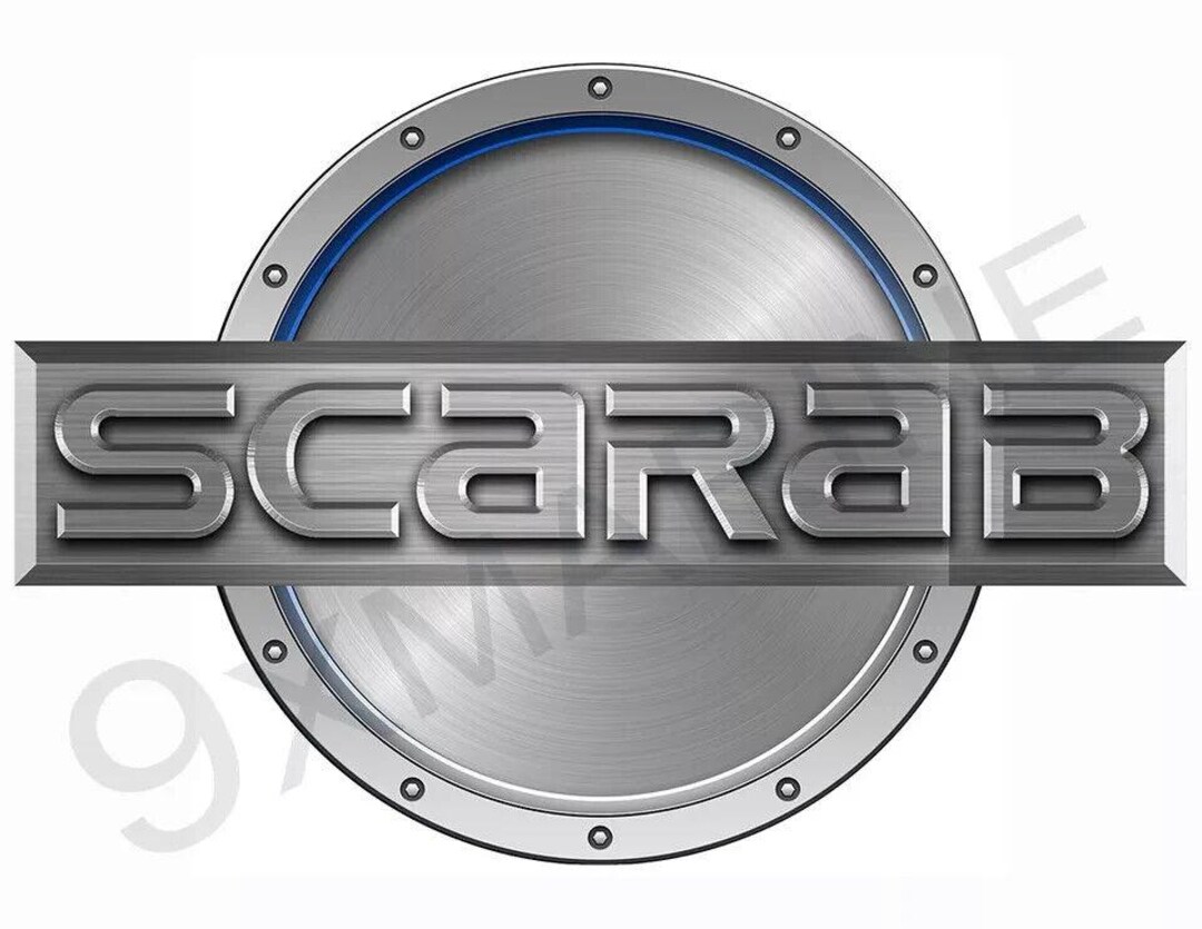 Scarab Brushed Metal Vinyl Decal Boat Stickers, 9" X 7" - Etsy