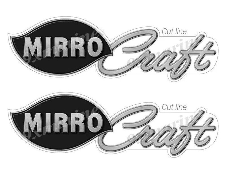 Mirrocraft Brushed Metal Vinyl Decal Boat Stickers 2 Pc Set, 10" X 3.5 ...