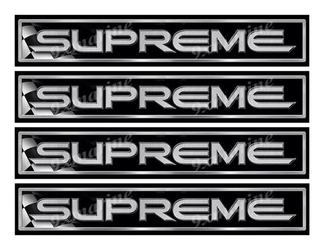 Supreme Name Plate Vinyl Decal Boat Stickers 4 Pc Set, 10" X 2" - Etsy