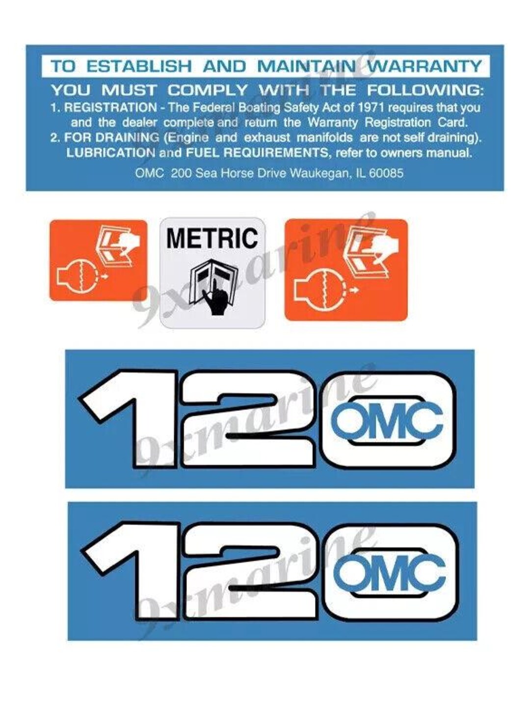 Omc Cobra and King Cobra Engine 120 Vinyl Decal - Etsy