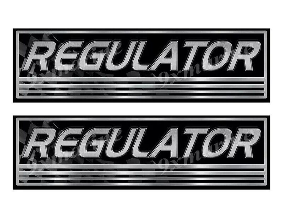 Regulator Marine Name Plate Vinyl Decal Boat Stickers 2 Pc Set, 10" X 3 ...