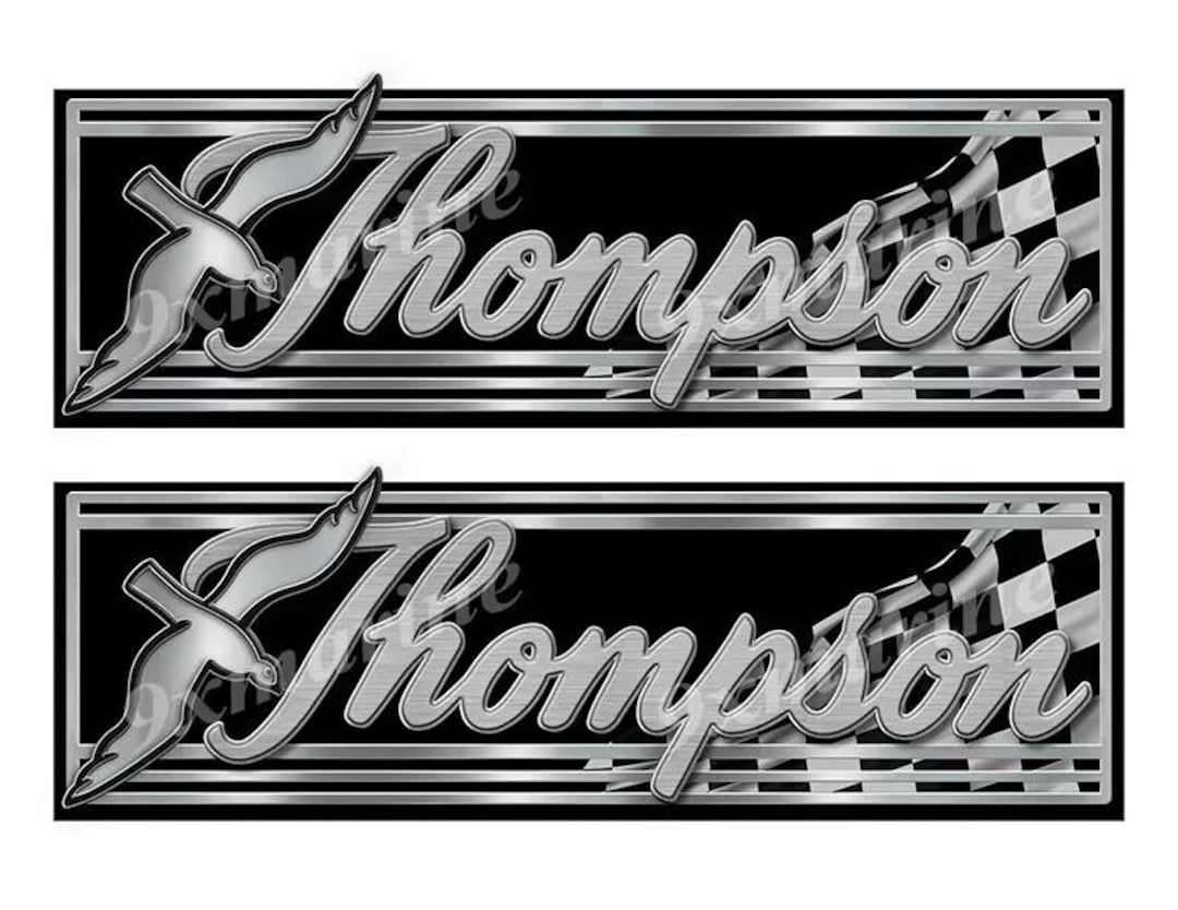Thompson Name Plate Vinyl Decal Boat Stickers 2 Pc Set, 10" X 3.5" - Etsy