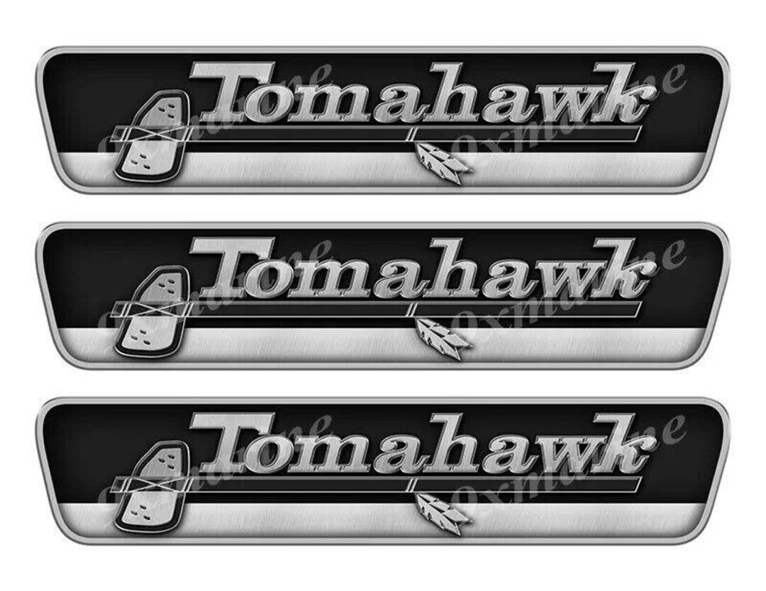 Tomahawk Name Plate Vinyl Decal Boat Stickers 3 Pc Set, 10" X 2.5" Each ...
