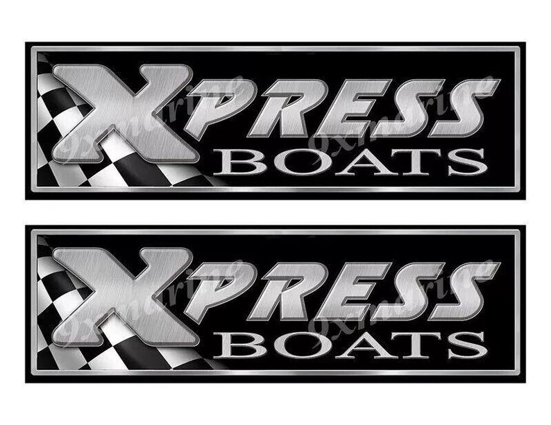 Xpress Boats Name Plate Vinyl Decal Boat Stickers 2 Pc Set, 10" X 3.5 ...
