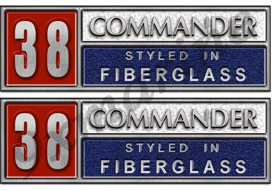 Chris Craft Commander Custom # Hull Tags Vinyl Decal Stickers 2 Pc Set ...