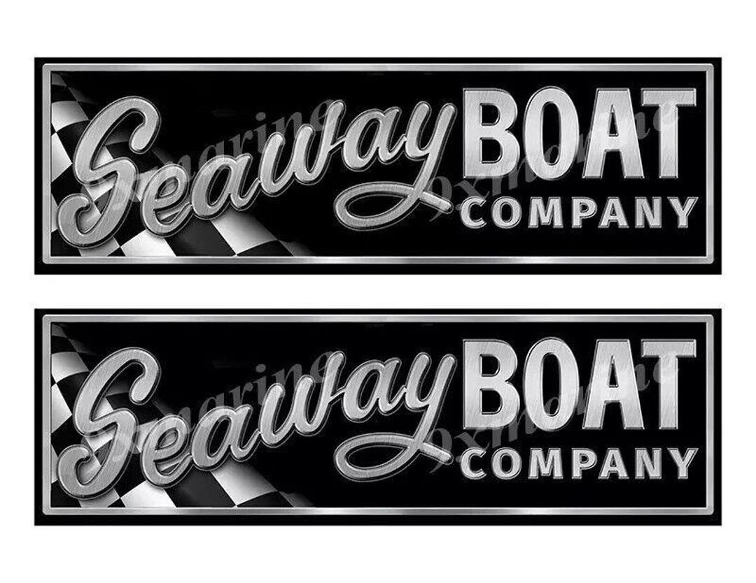Seaway Boat Co. Classic Racing Vinyl Decal Boat Stickers 2 Pc Set, 10 ...