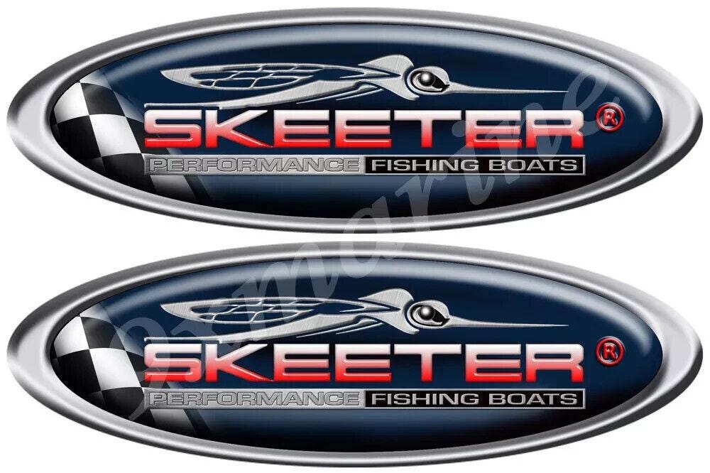 Two Skeeter Vinyl Oval Stickers, Imitated 3d Appearance, 10" X 3.5" - Etsy